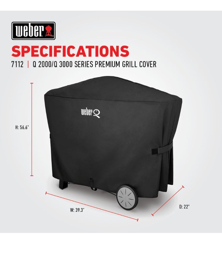 Weber BBQ Cover Q2000 Q3000 Series Weatherproof Pro — Habitat for ...