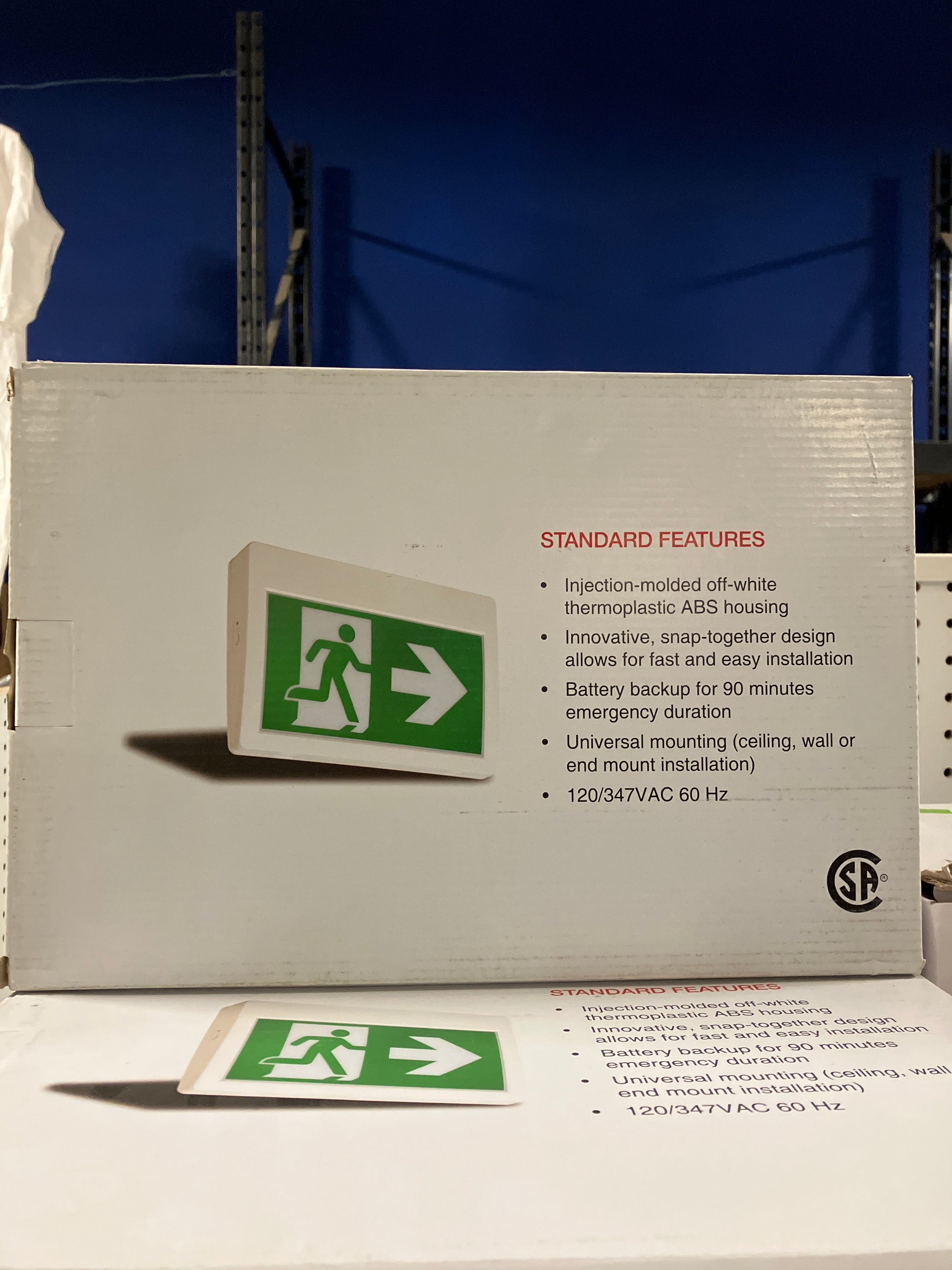 Exit Sign Running Man Hard-Wired Plastic Green LED — Habitat for ...