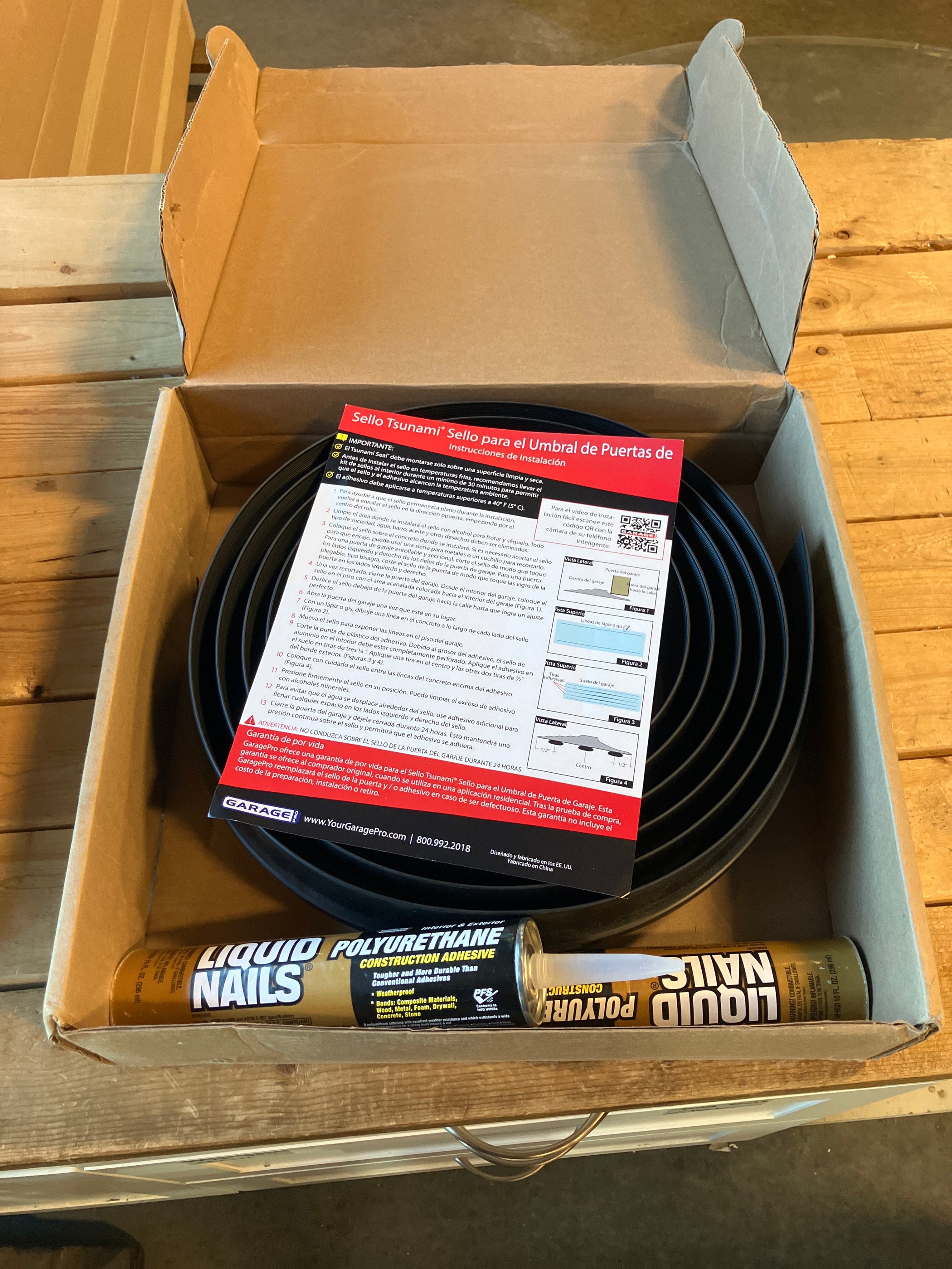 Garage Door Threshold Kit 16x6 Black Weatherproof Seal — Habitat for ...