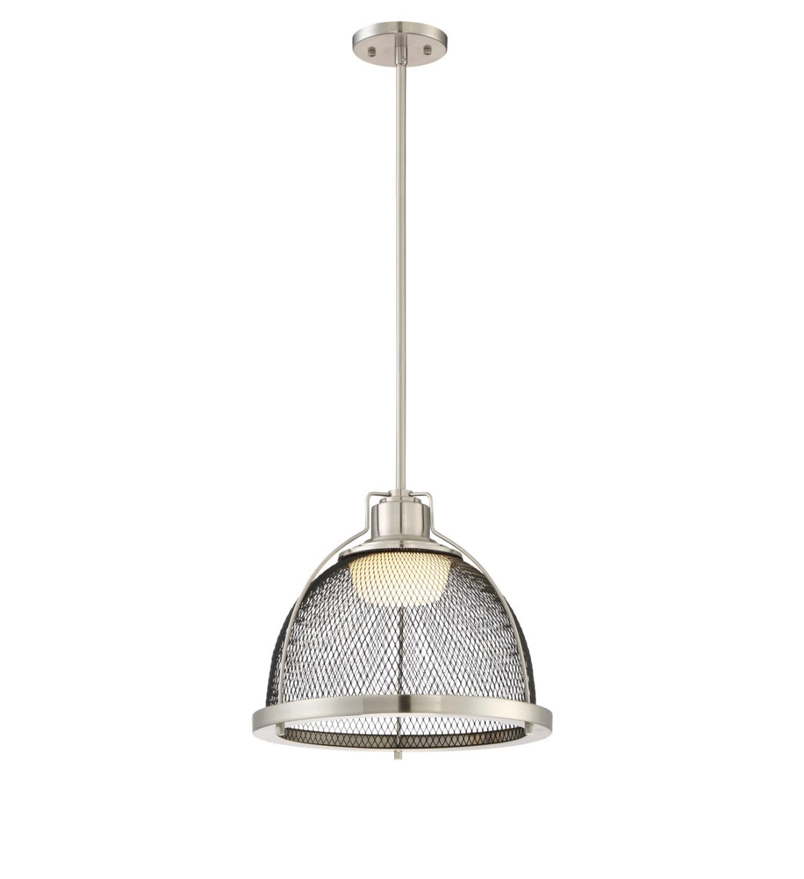 Tex One-Light LED Pendant Brushed Nickel And Black — Habitat for ...