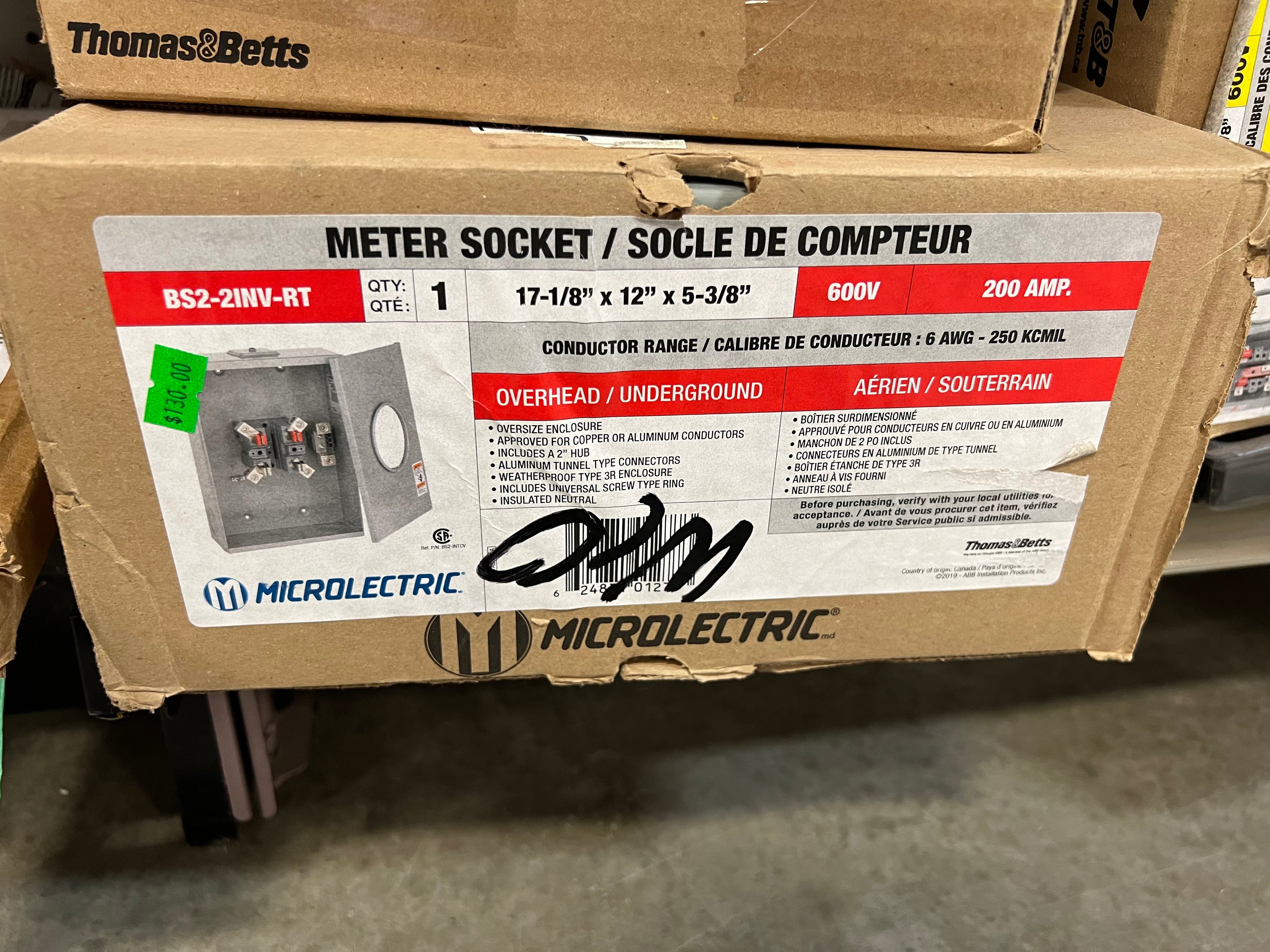 Microlectric Overhead Meter Socket Standard 200A 600V — Habitat for ...