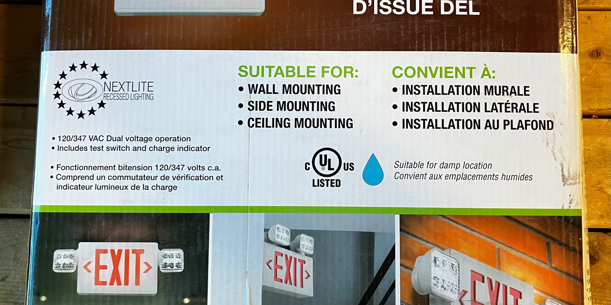 LED Exit Sign Nextlite 2Light LED Exit Sign Elite Pro — Habitat for ...