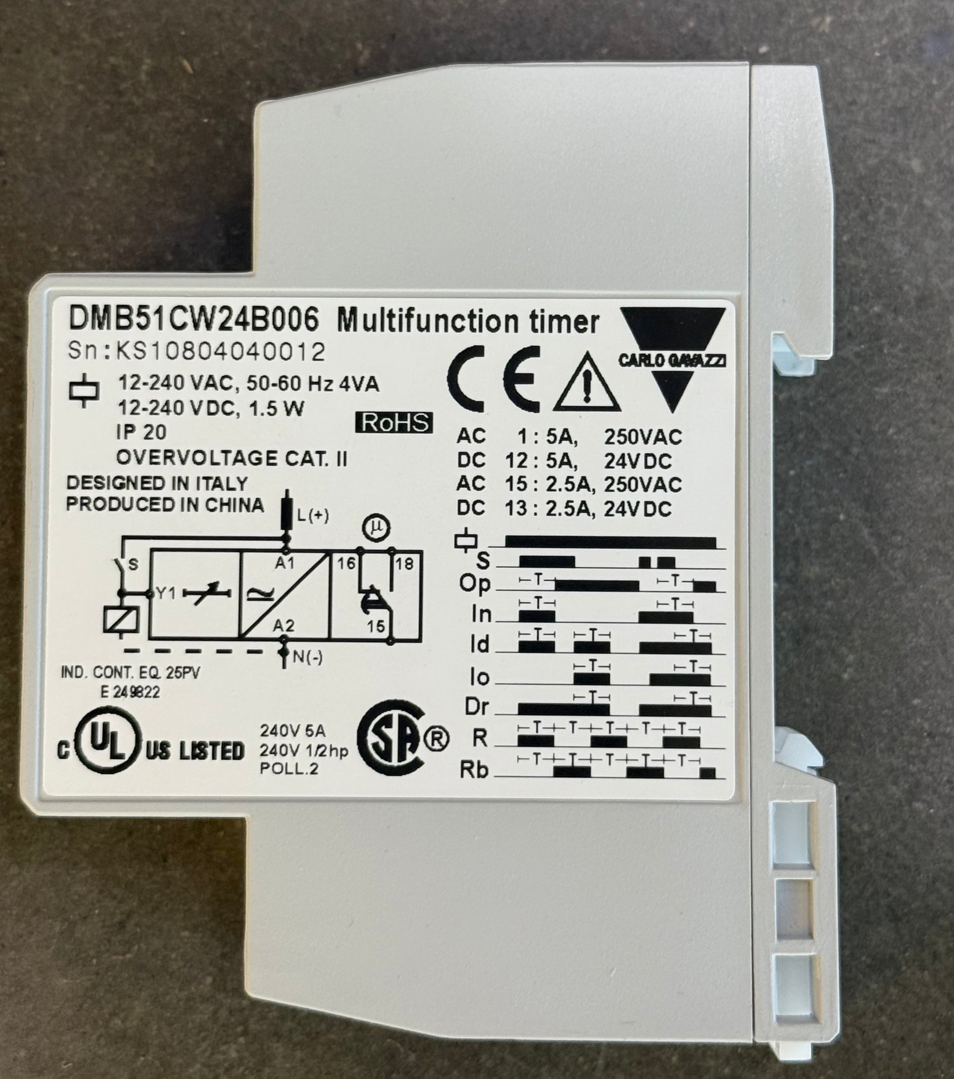 Carlo Gavazzi DMB51 Mini D Multi Function Timer VAC — Habitat for ...