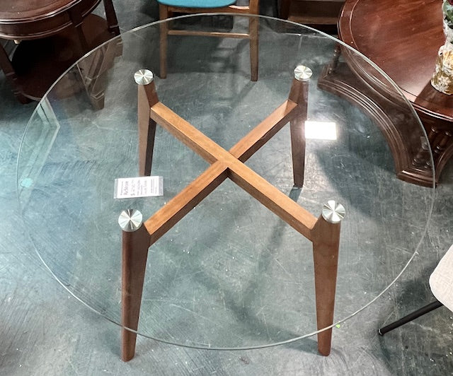 Round Glass Table Glass Table With Clear Glass Top — Habitat for ...