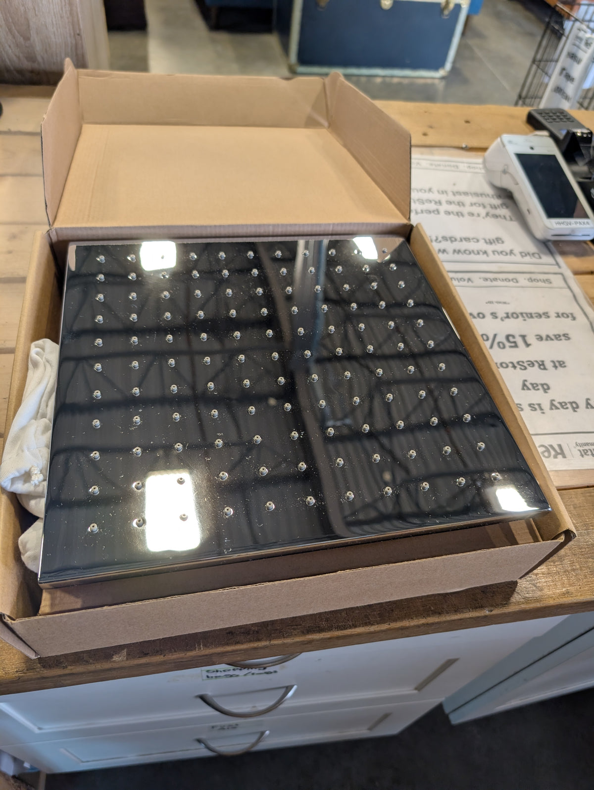 Shower Head 12x12 Square Rain Chrome Shower Head Model — Habitat for ...